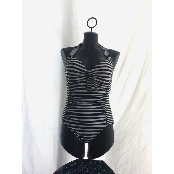 Merona | Swim | Retro Black And White Swim Suit | Poshmark